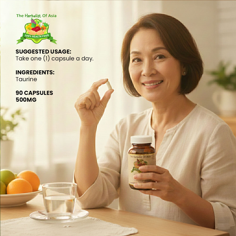 The Herbalist Of Asia Taurine Capsule 500mg 90 Vegetarian Capsules ...